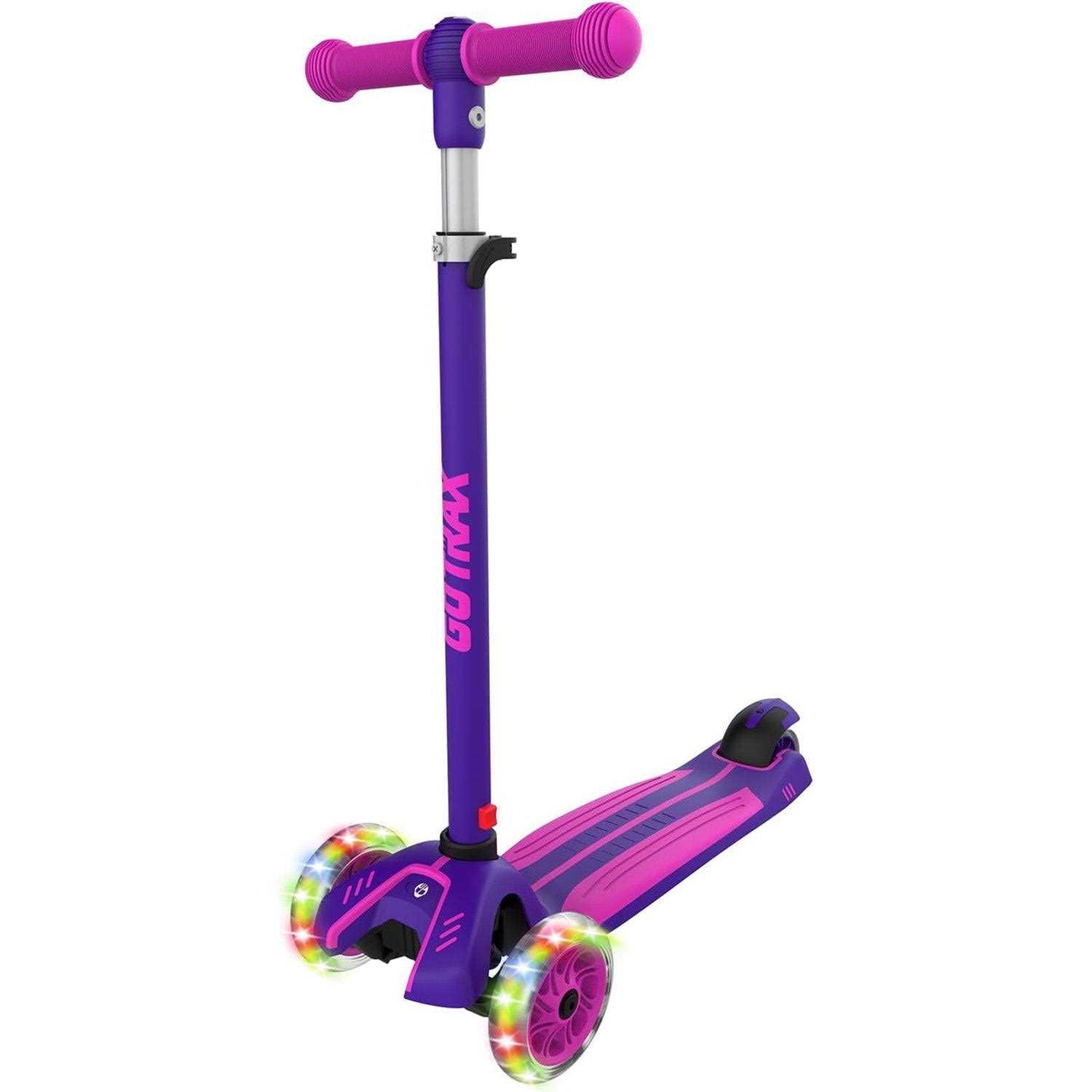 Gotrax Kids Kick Scooter, LED Lighted Wheels and Adjustable Height Handlebars - Sports Supplies ...