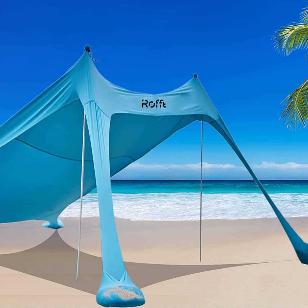 Rofft Pop Up Beach Tent and Beach Canopy Sun Shelter Upf50+ with Sand ...