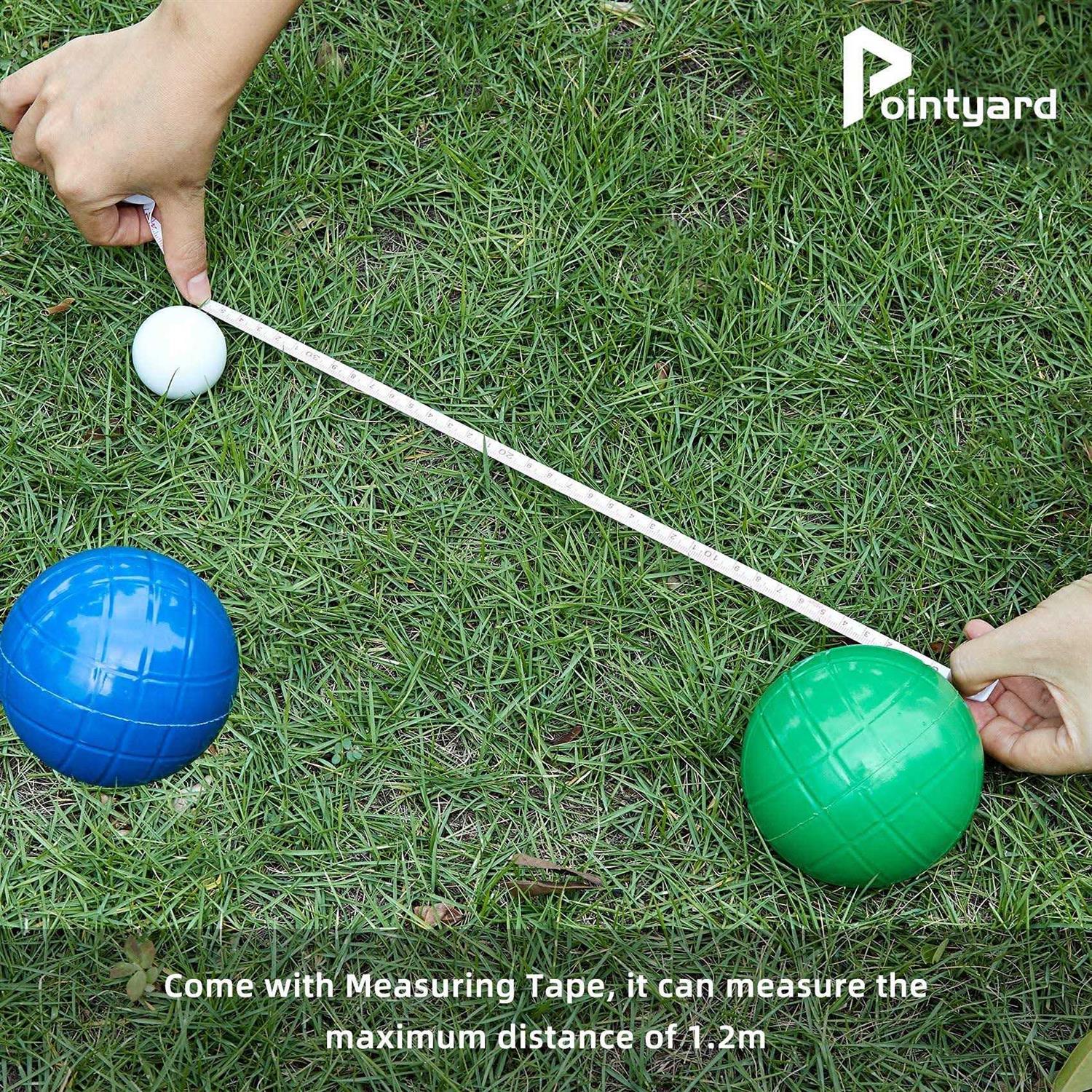 Pointyard Bocce Ball Set Lighter 84mm Bocce Ball Set with 8 PE Bocce ...