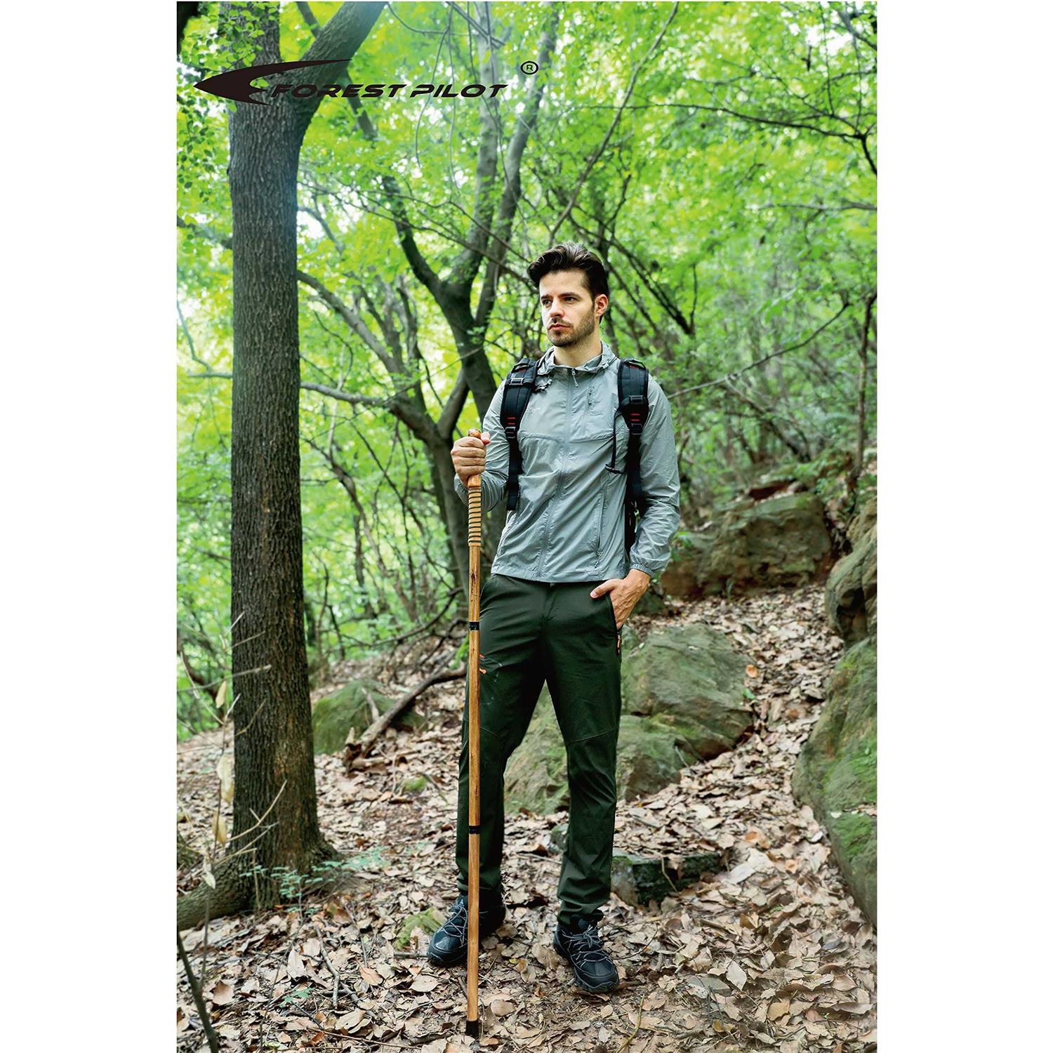 FOREST PILOT 3 Pieces Detachable Hardwood Walking Stick Pine Handle ...