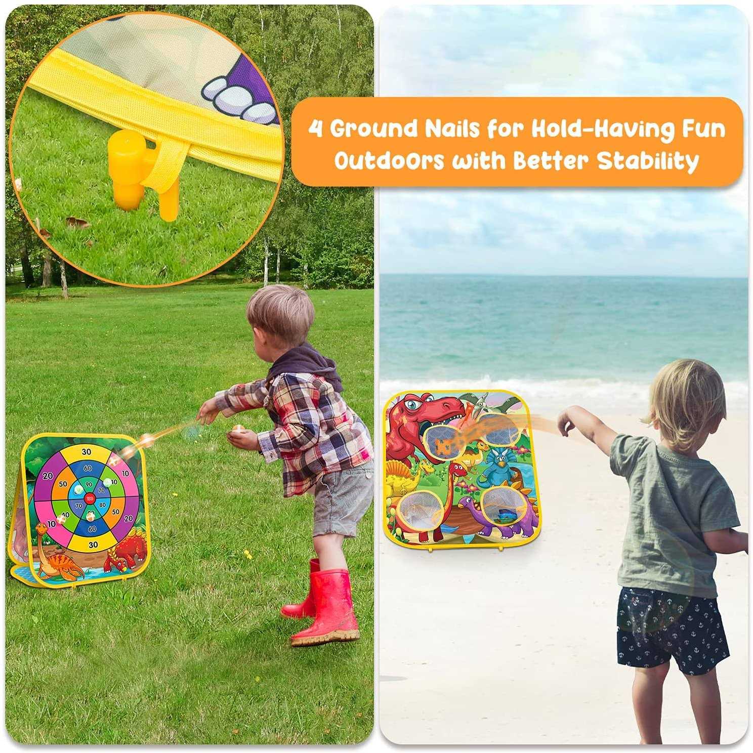 HelloJoy Bean Bag Toss Game Kids Outdoor Toys,Double-Sided Foldable ...