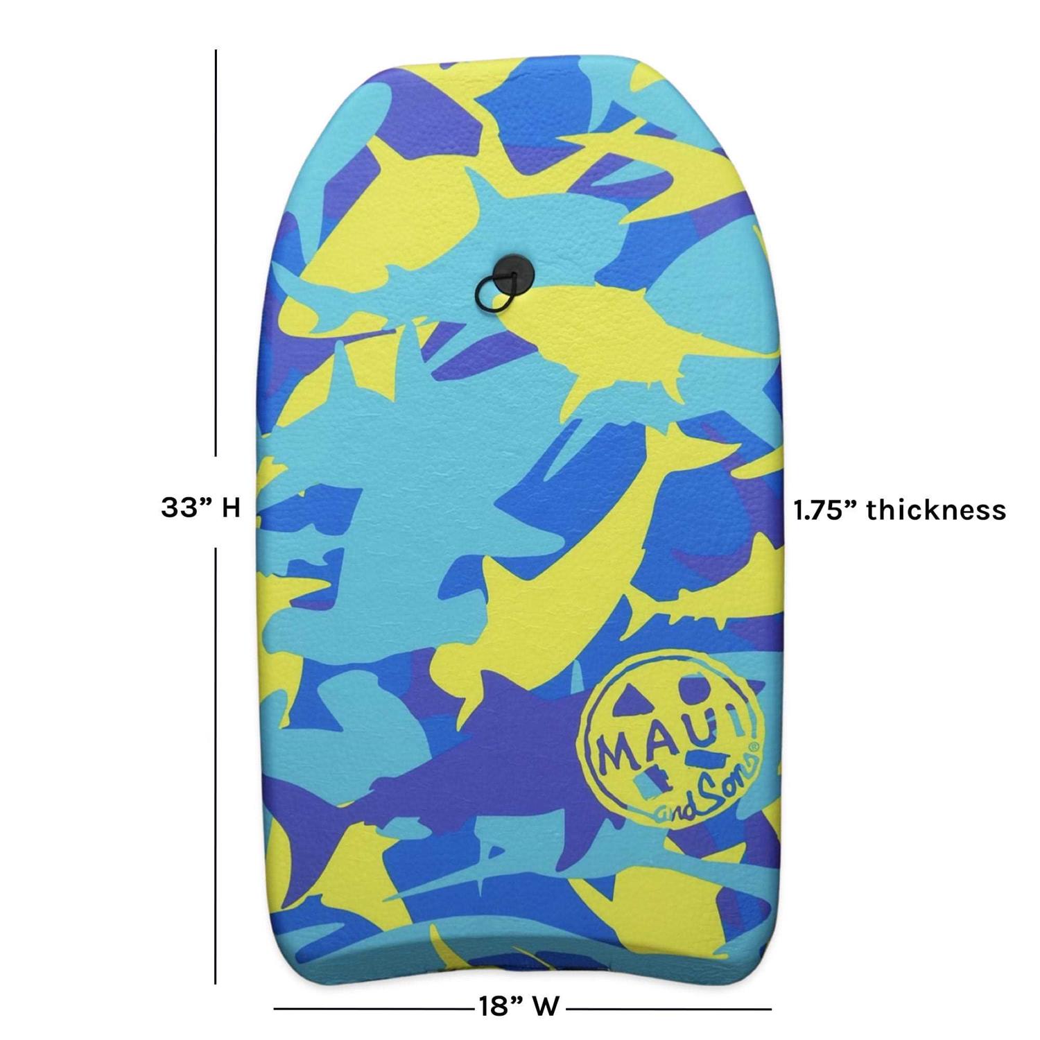 Maui and Sons 33 inch Lightweight Bodyboard with Leash - Sports ...