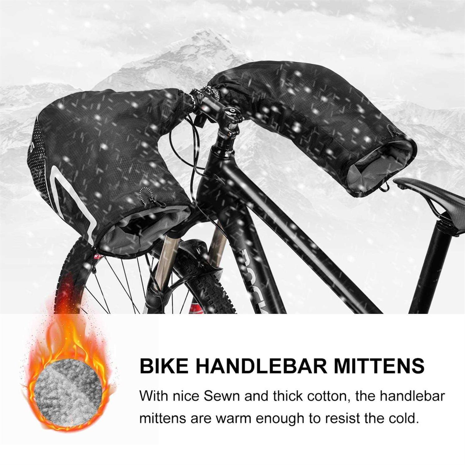 ROCKBROS Bike Handlebar Mittens Extreme Cold Weather Mountain Commuter ...