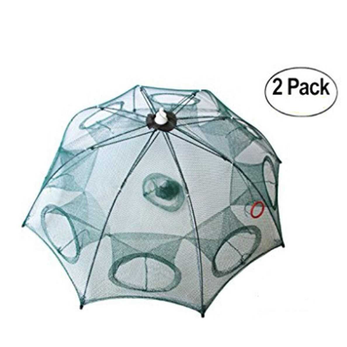 Pudong 2 Pack crawfish trap,Crab Fish trap,Foldable Fishing Bait trap ...