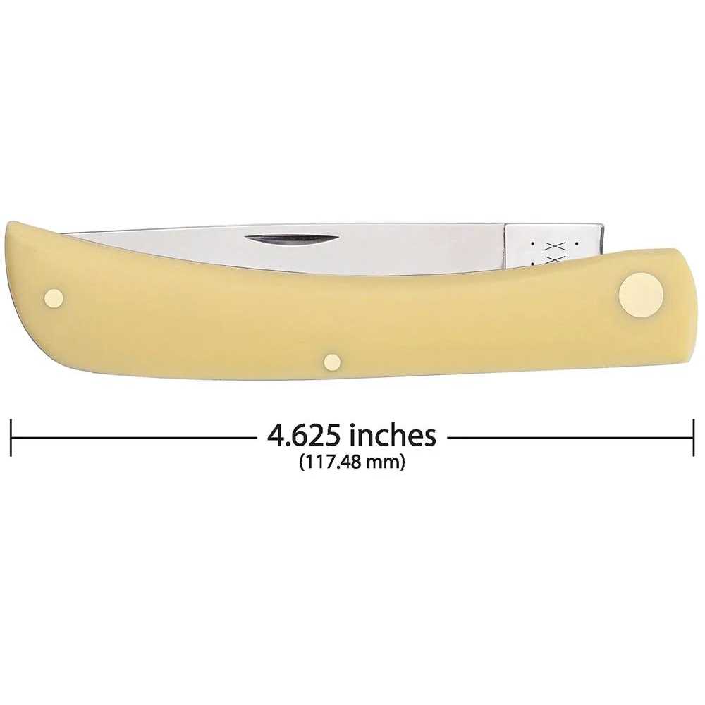 Case Cutlery Sodbuster Yellow Delrin Handle CV Steel Pocket Knife ...
