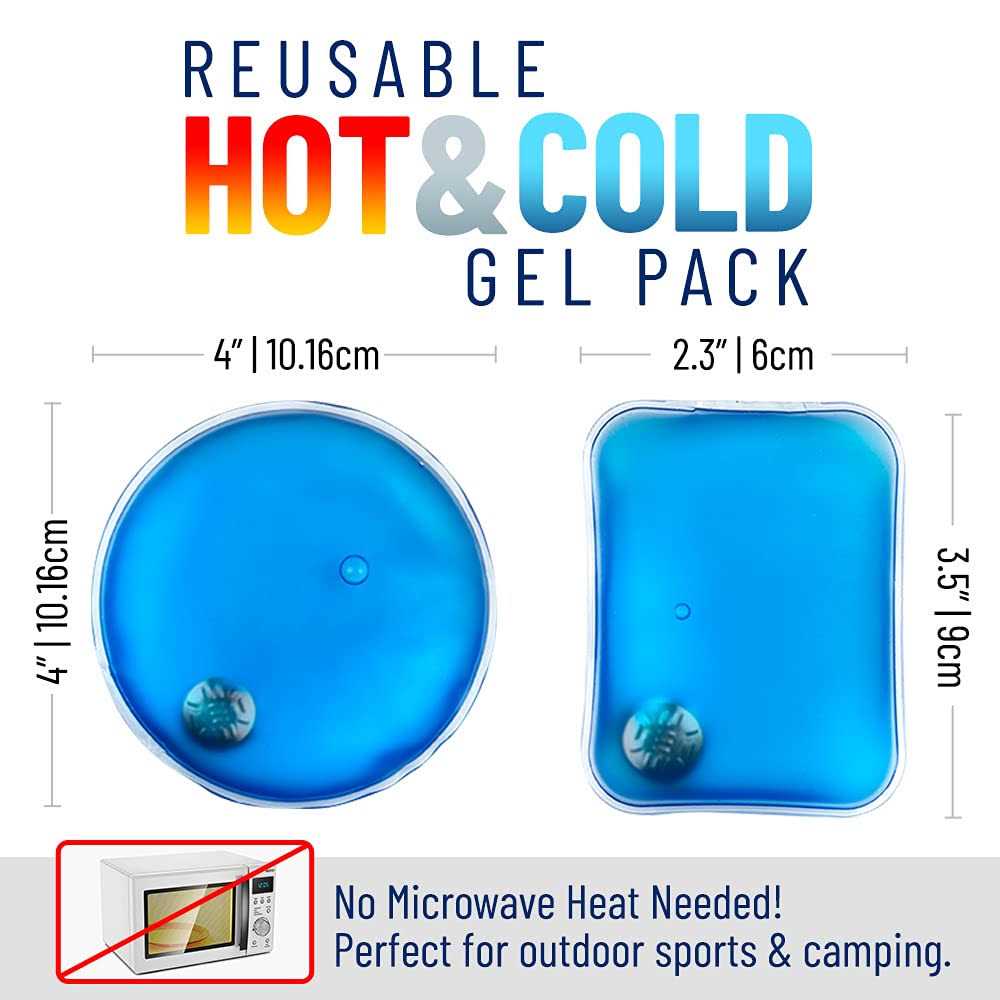 Reusable Heat Packs Set of 8 Gel Hand Warmer with Snap to Heat Metal ...