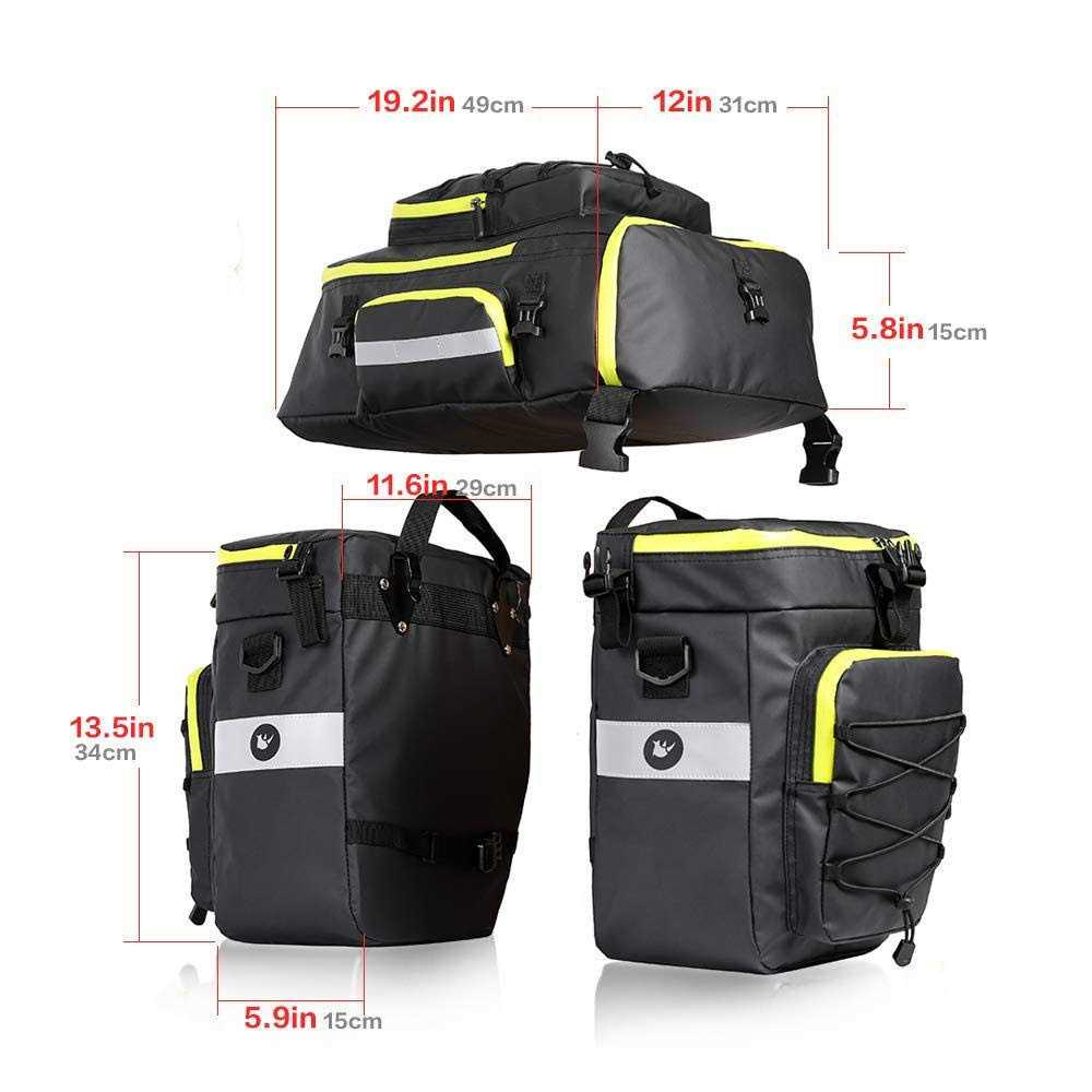 Rhinowalk Bike Bag Bike Pannier Bag Set for Bicycle Cargo Rack Saddle ...