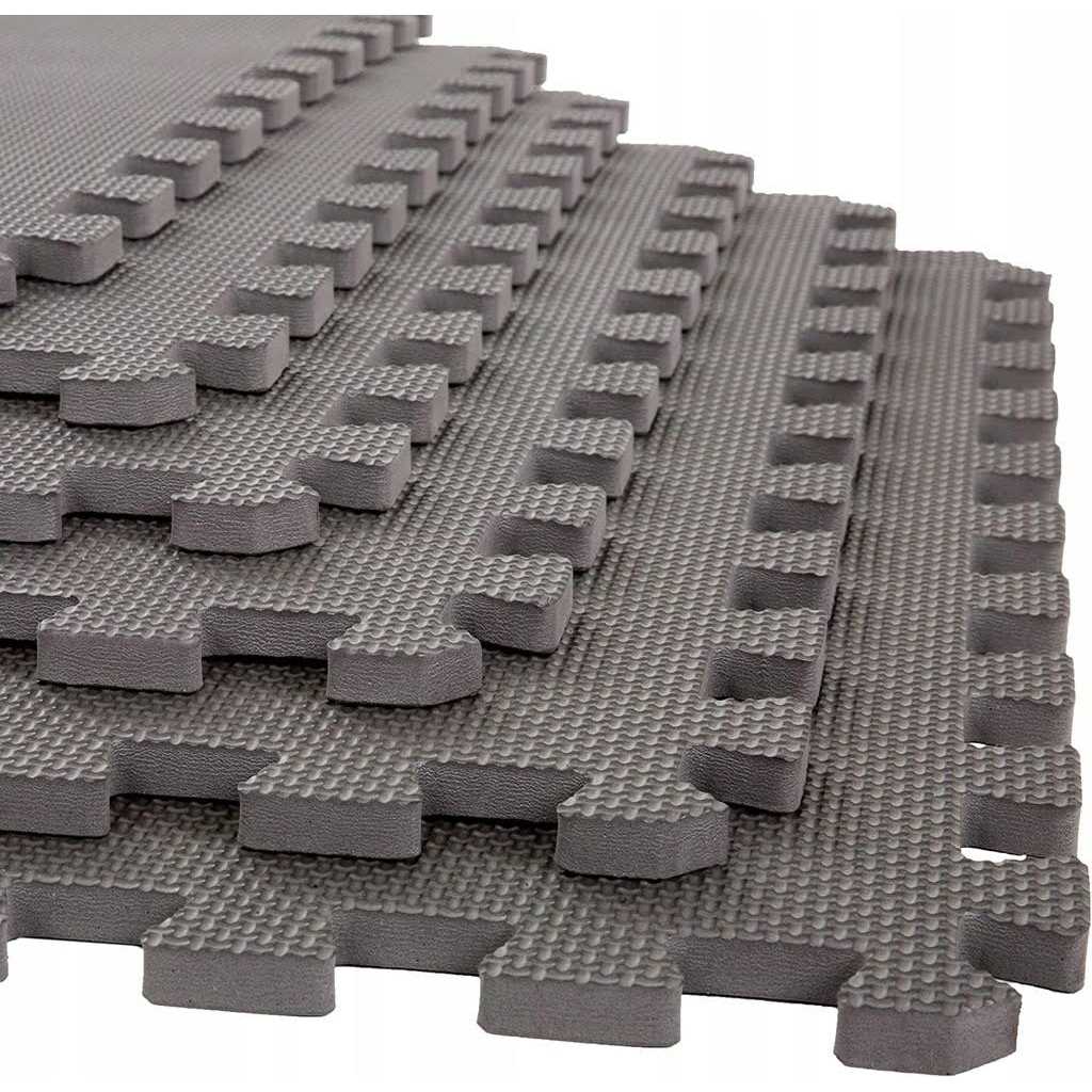 BeMaxx Gym Flooring Set Interlocking EVA Soft Foam Floor Mat 18 Pieces ...