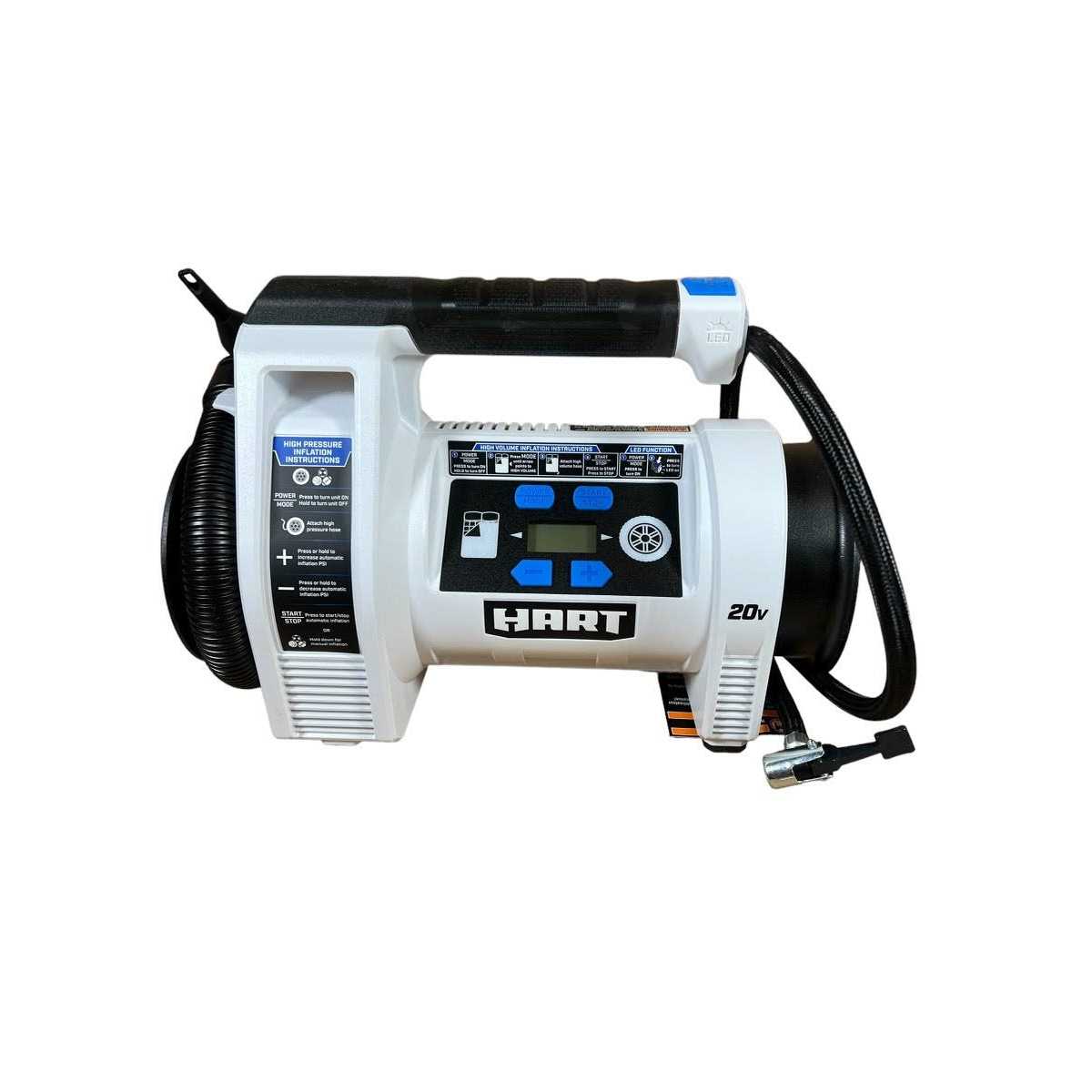 Hart 20-Volt Cordless Dual Function Digital Inflator - Sports Supplies ...