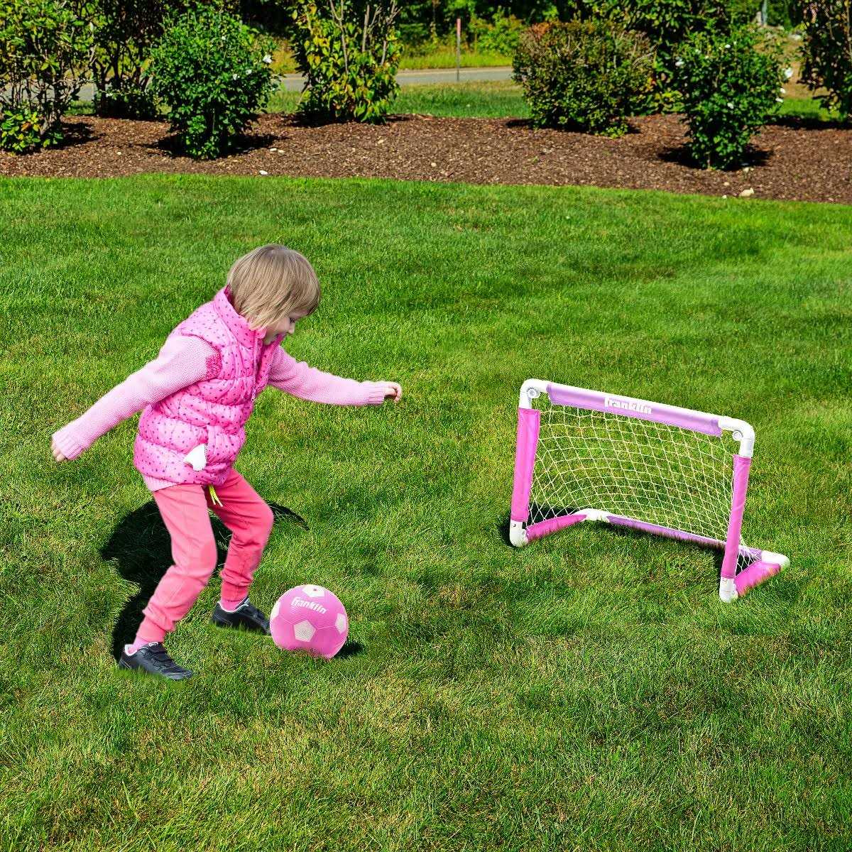 Franklin Sports Kids Soccer Goal with Ball and Pump 24inch x 16inch ...