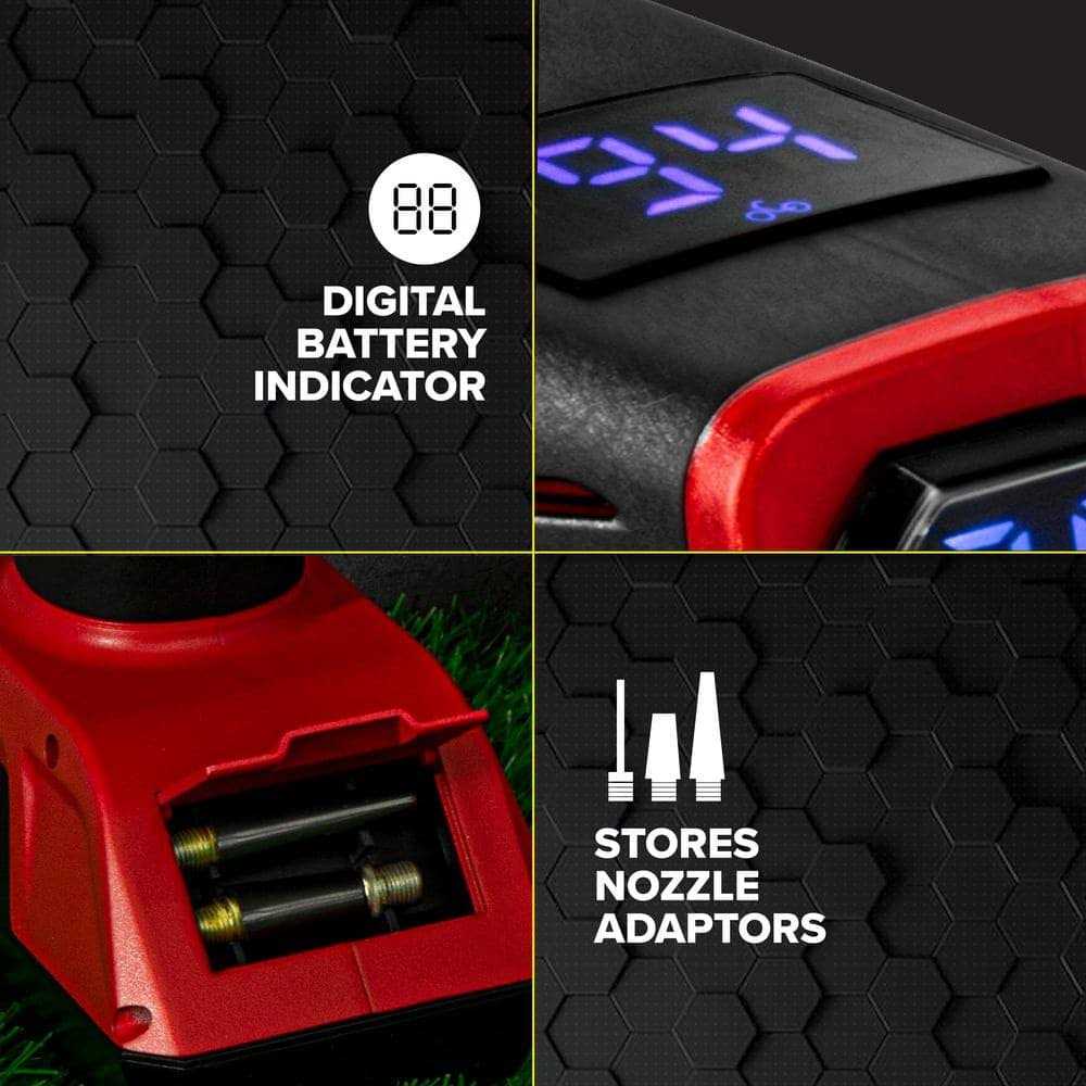 BULLSEYE Pro 150 PSI Cordless Handheld Rechargeable Tire Inflator with ...