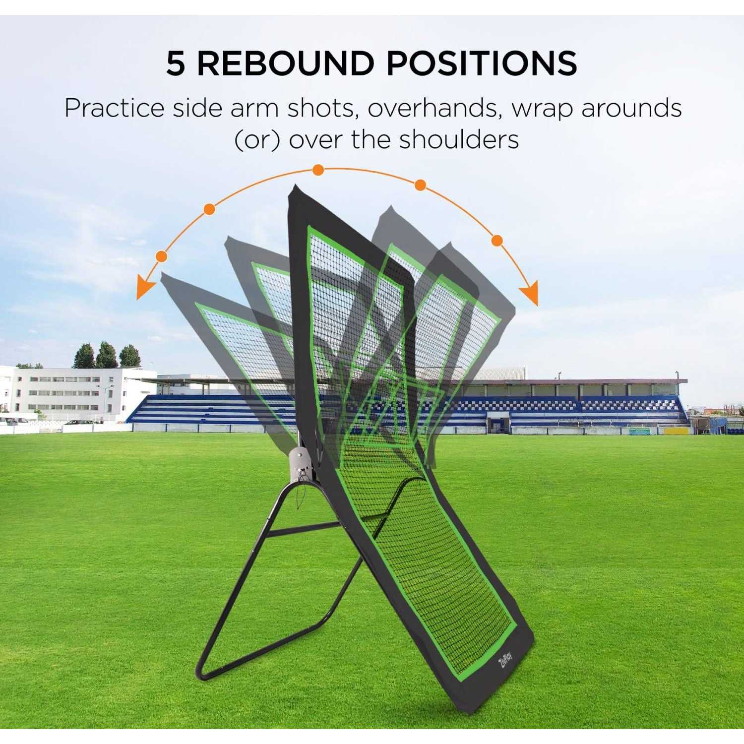 Lacrosse Rebounder Volleyball Rebounder Net 4x7ft Throwback Net with 5 ...