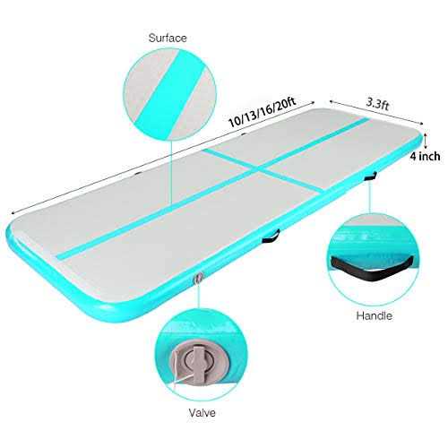 DOBESTS Inflatable Air Track Tumbling Mat 20ft 16ft 13ft 10ft 4 Inch ...