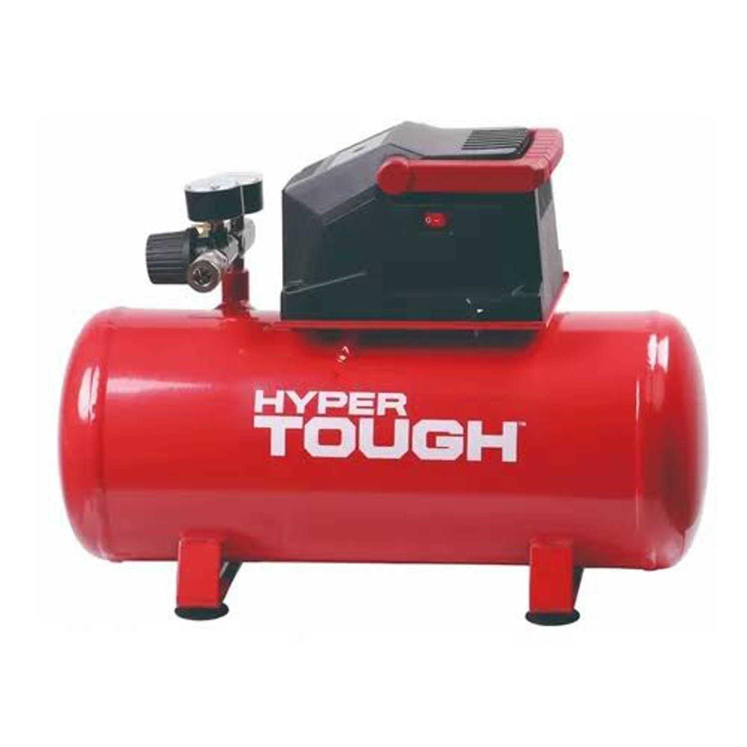 Hyper Tough 3 Gallon Oil-free Portable Air Compressor with Hose ...