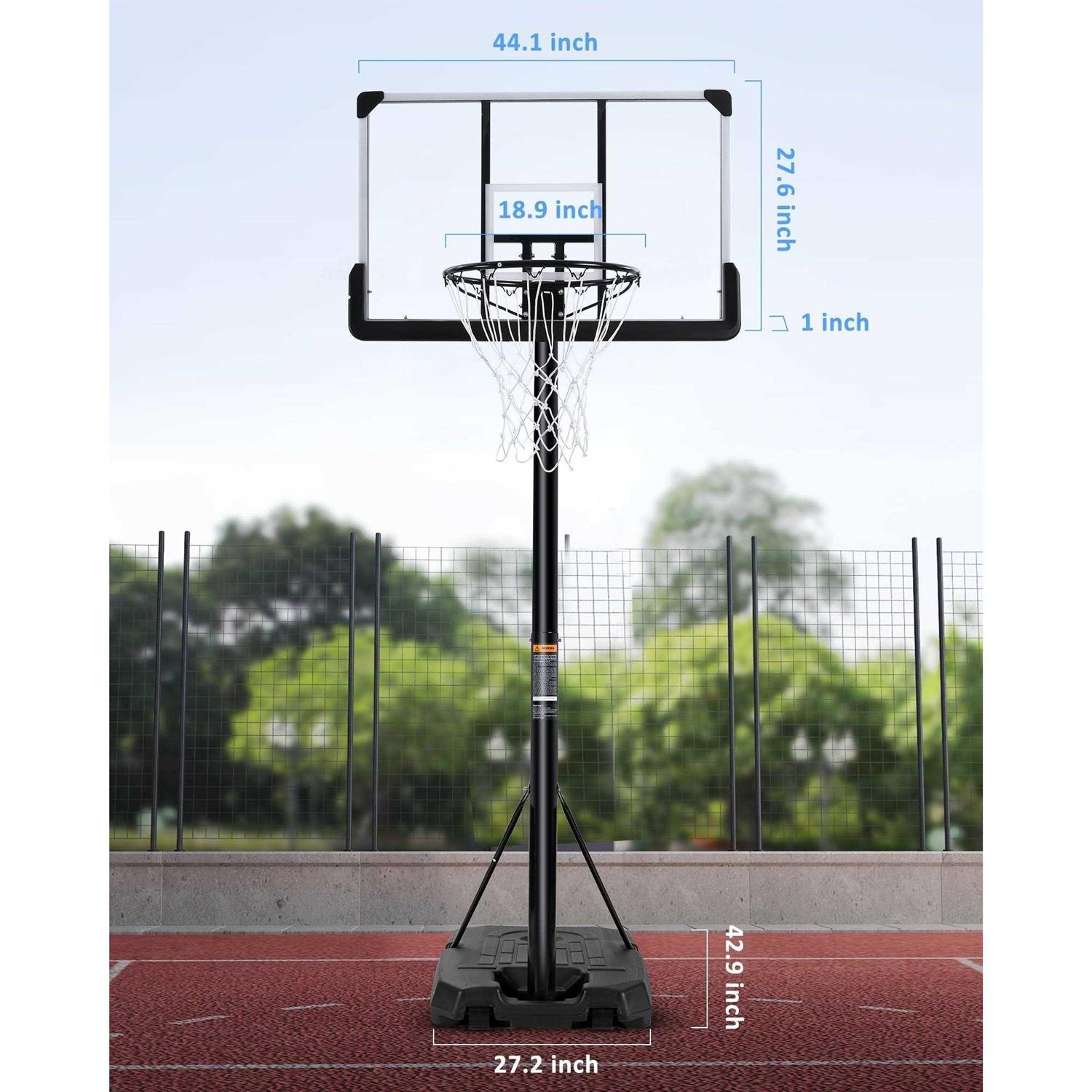 MaxKare Portable Basketball Hoop Goal Basketball Hoop System Height ...