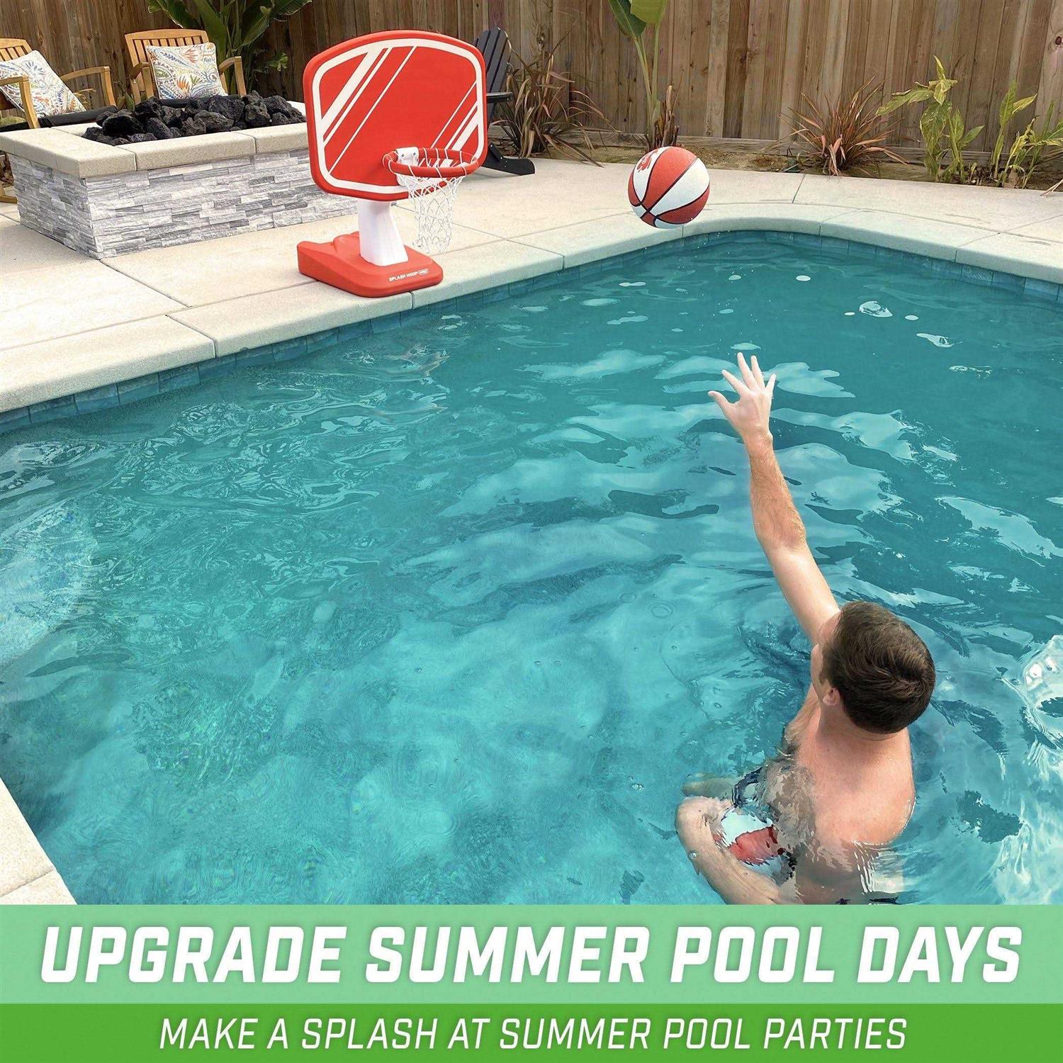 GoSports Splash Hoop PRO Poolside Basketball Game, Includes Hoop, 2 ...
