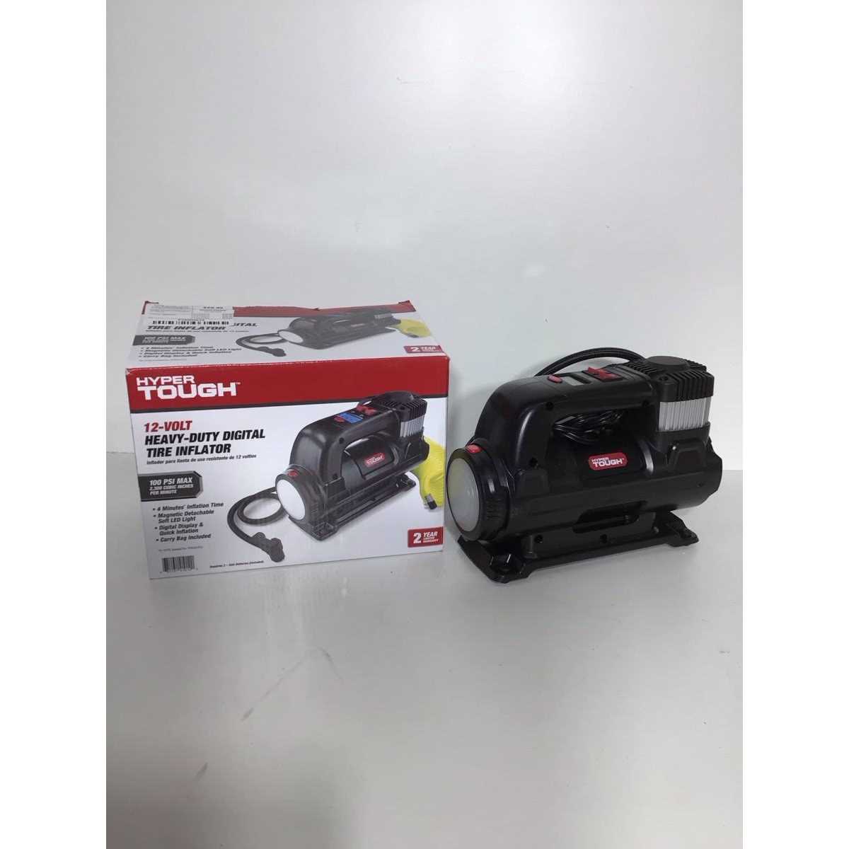 Hyper Tough DC 12V Heavy Duty Direct Drive Digital Tire Inflator with ...