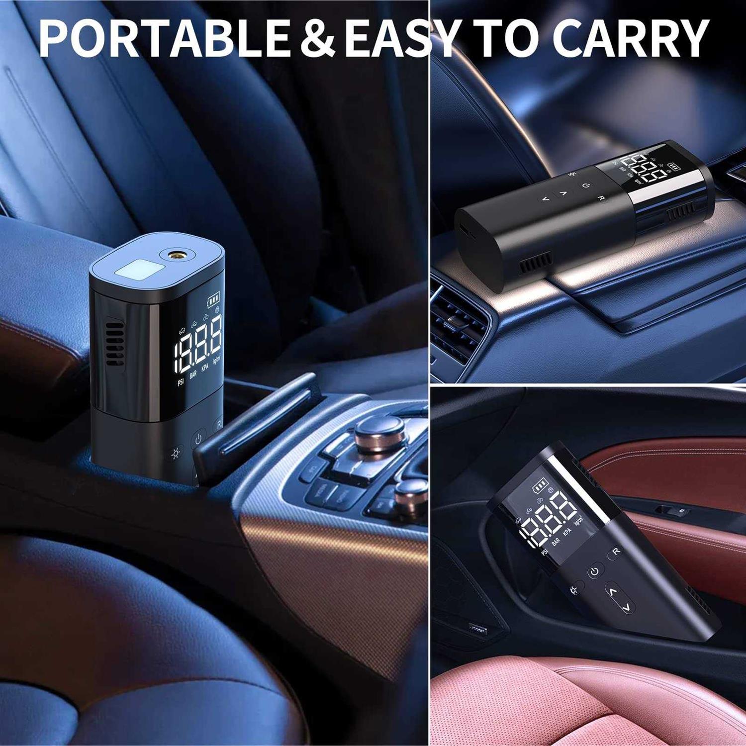 GOXIFACA Tire Inflator Portable Air Compressor 150 PSI Cordlessor Super ...