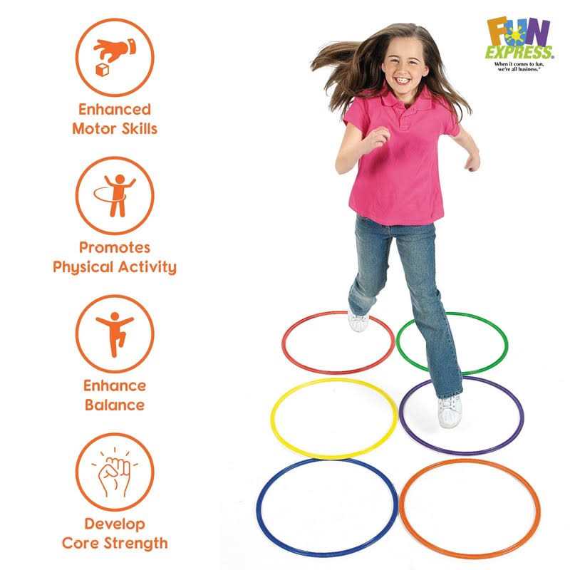 Fun Express Large 20 Inch Obstacle Course Agility Rings, Set of 6 Rings ...