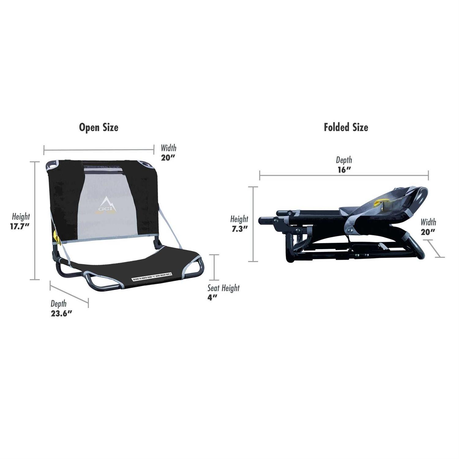 GCI Outdoor Big Comfort Stadium Chair With Adjustable Backrest - Sports ...