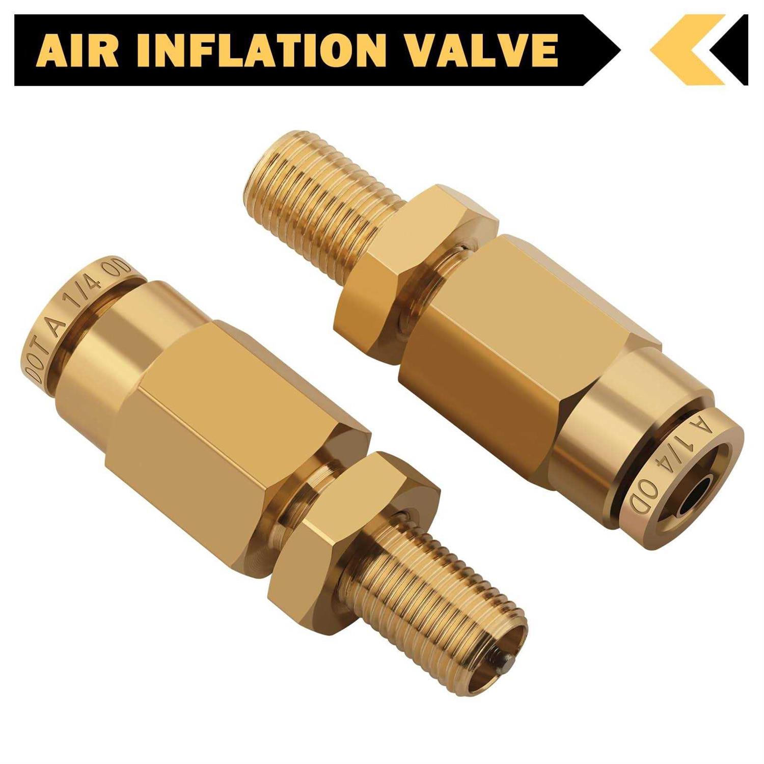 Cheemuii 1/4 Inflation Schrader Valve with Push to Connect for 1/4 OD ...