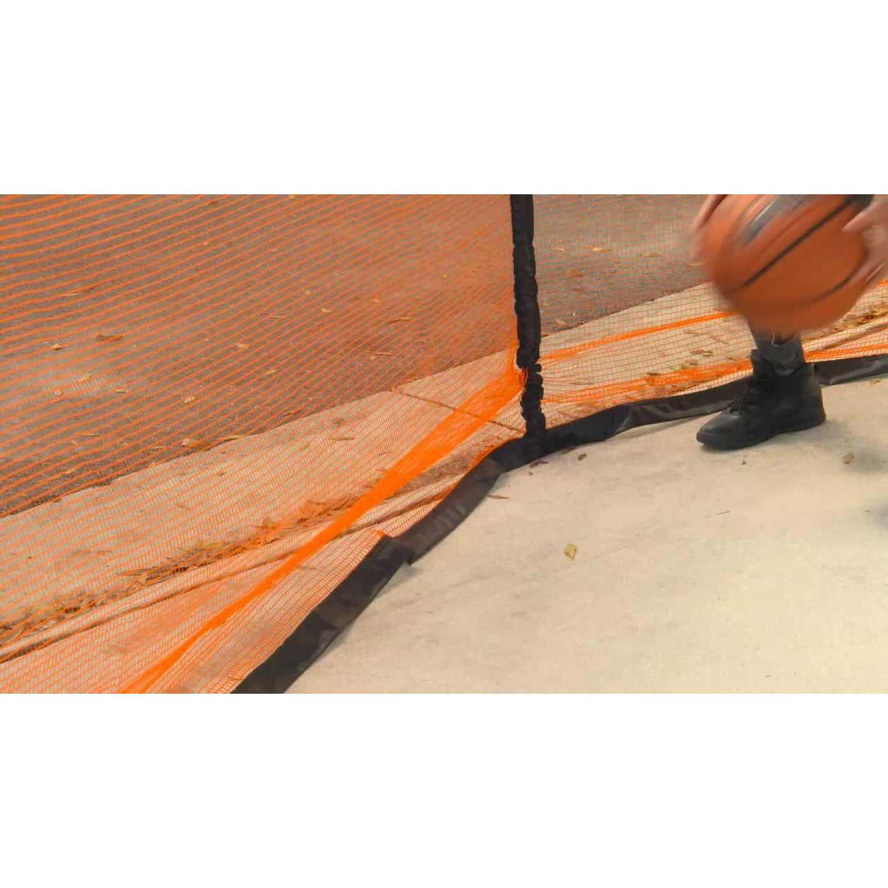 Play It Safe Driveway Net Removable Orange Safety Netting - Sports ...