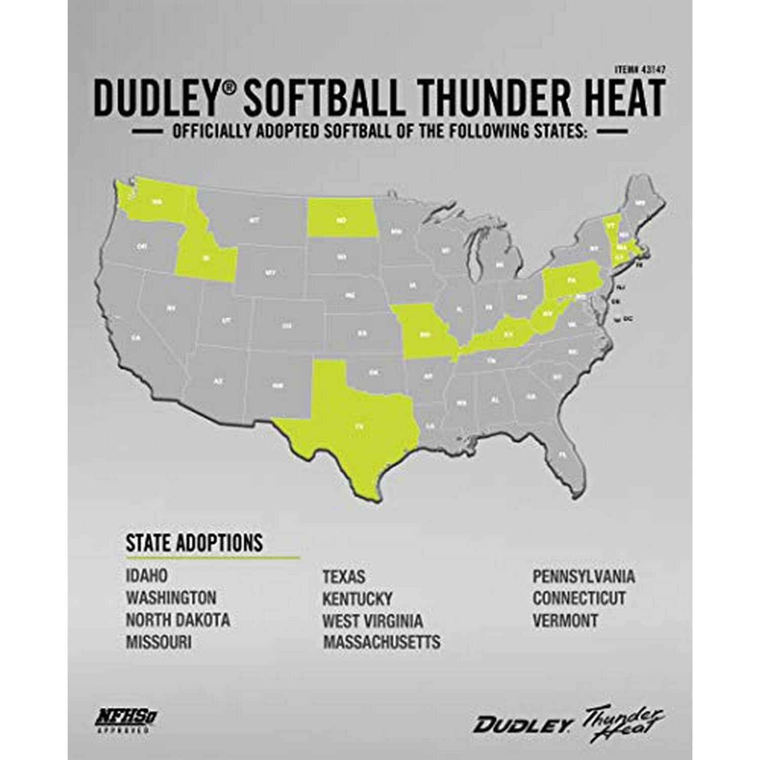 Dudley NFHS Thunder Heat Fastpitch Softball - Sports Supplies Online Store