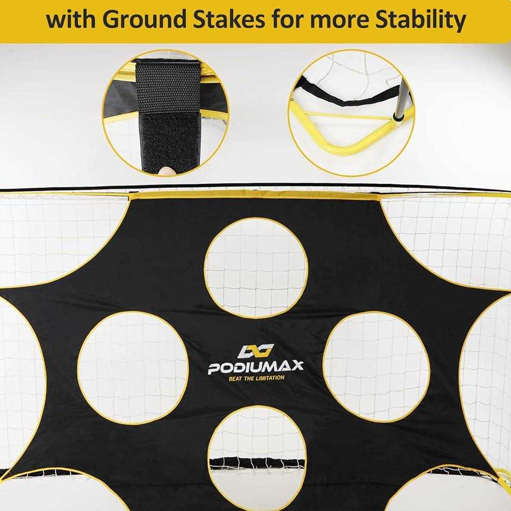 PodiuMax 12' x 6' Soccer Goal Target Nets with Highlighted Scoring ...