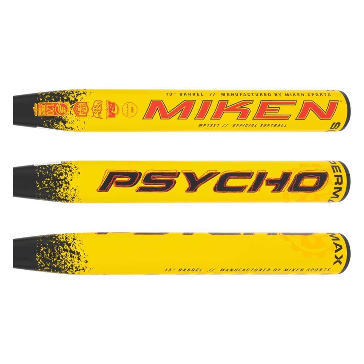Miken Psycho 13 SuperMax Dual Stamp Slow Pitch Softball Bat - Sports ...