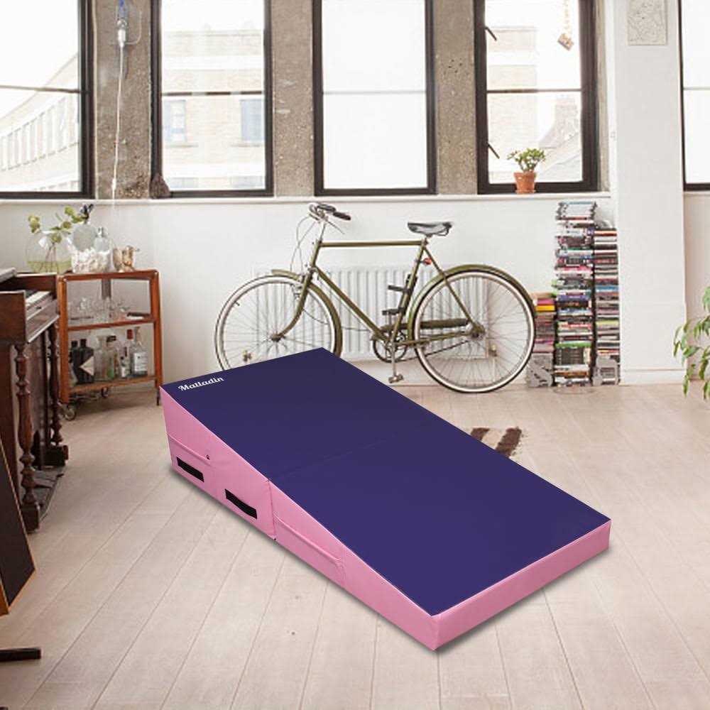 Matladin Folding Gymnastics Cheese Wedge Incline Mat Gym Fitness ...