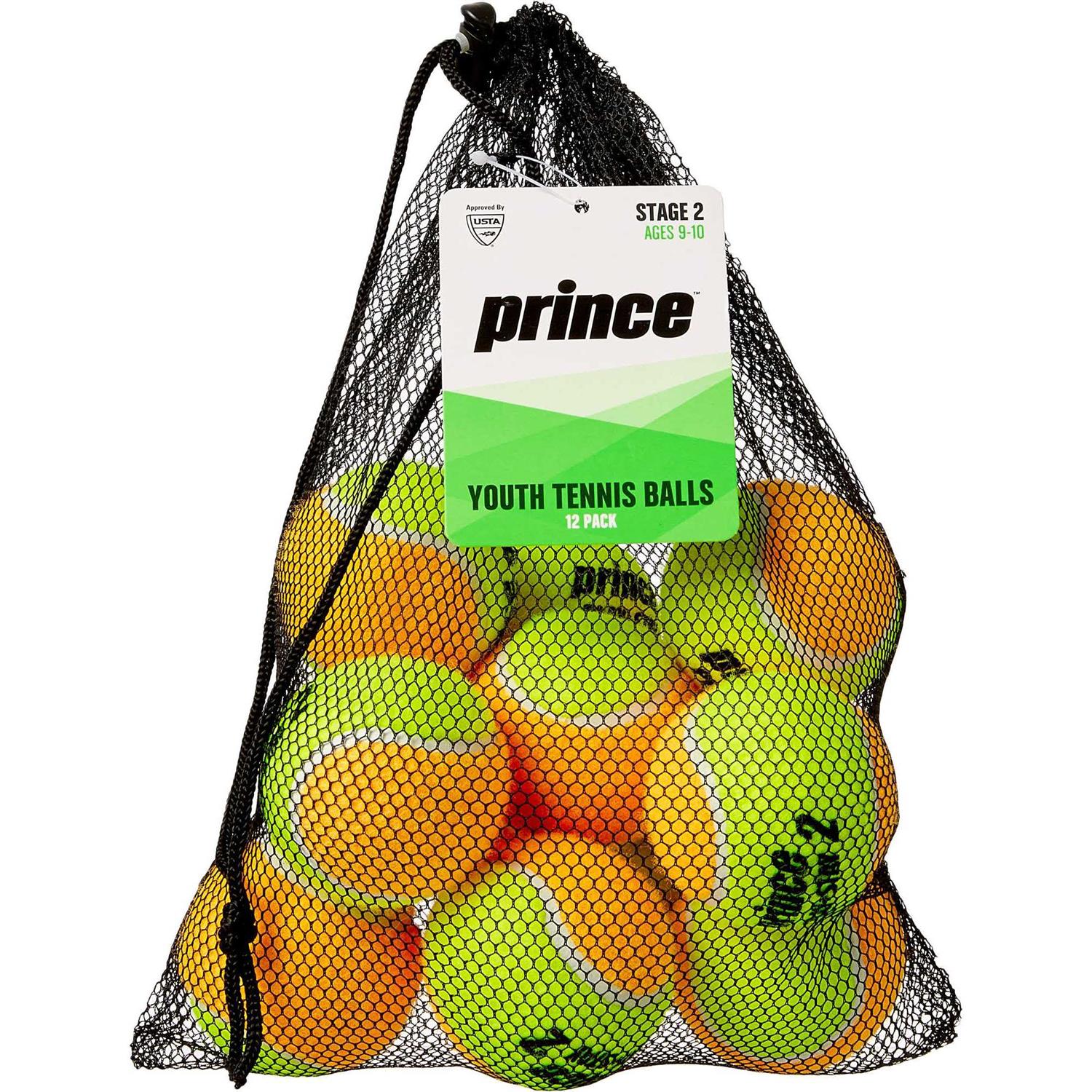 Prince Youth Stage 2 12-Pack Tennis Balls - Sports Supplies Online Store