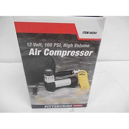Pittsburgh 12 Volt 100 PSI High Volume Air Compressor - Sports Supplies ...