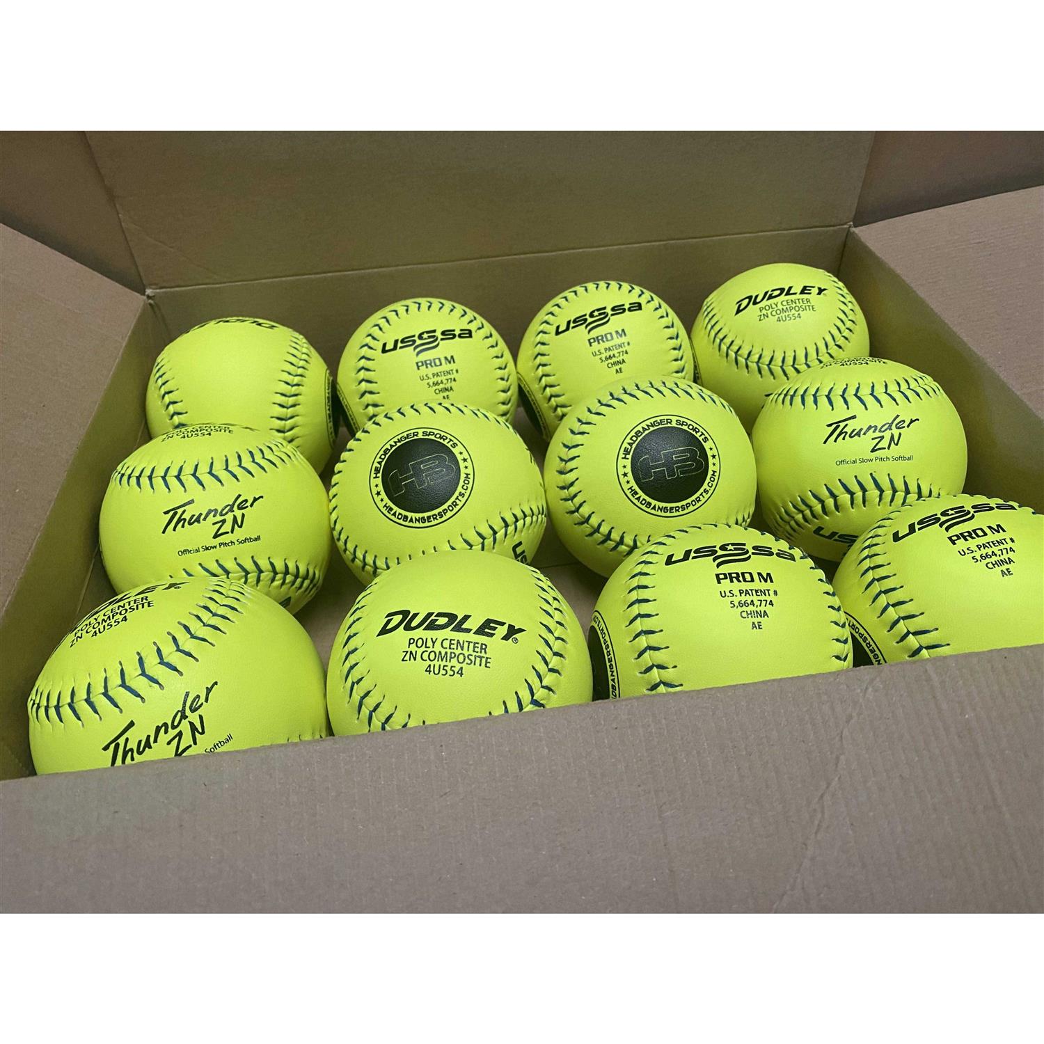 Dudley 12 USSSA Thunder ZN Pro-M Stamp Slowpitch Softball -12 Pack ...