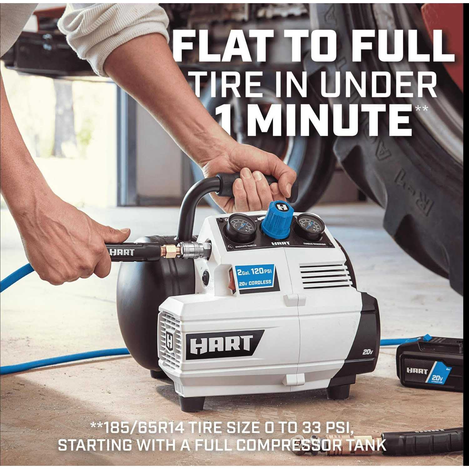 HART 20-Volt 2 Gallon Compressor - Sports Supplies Online Store