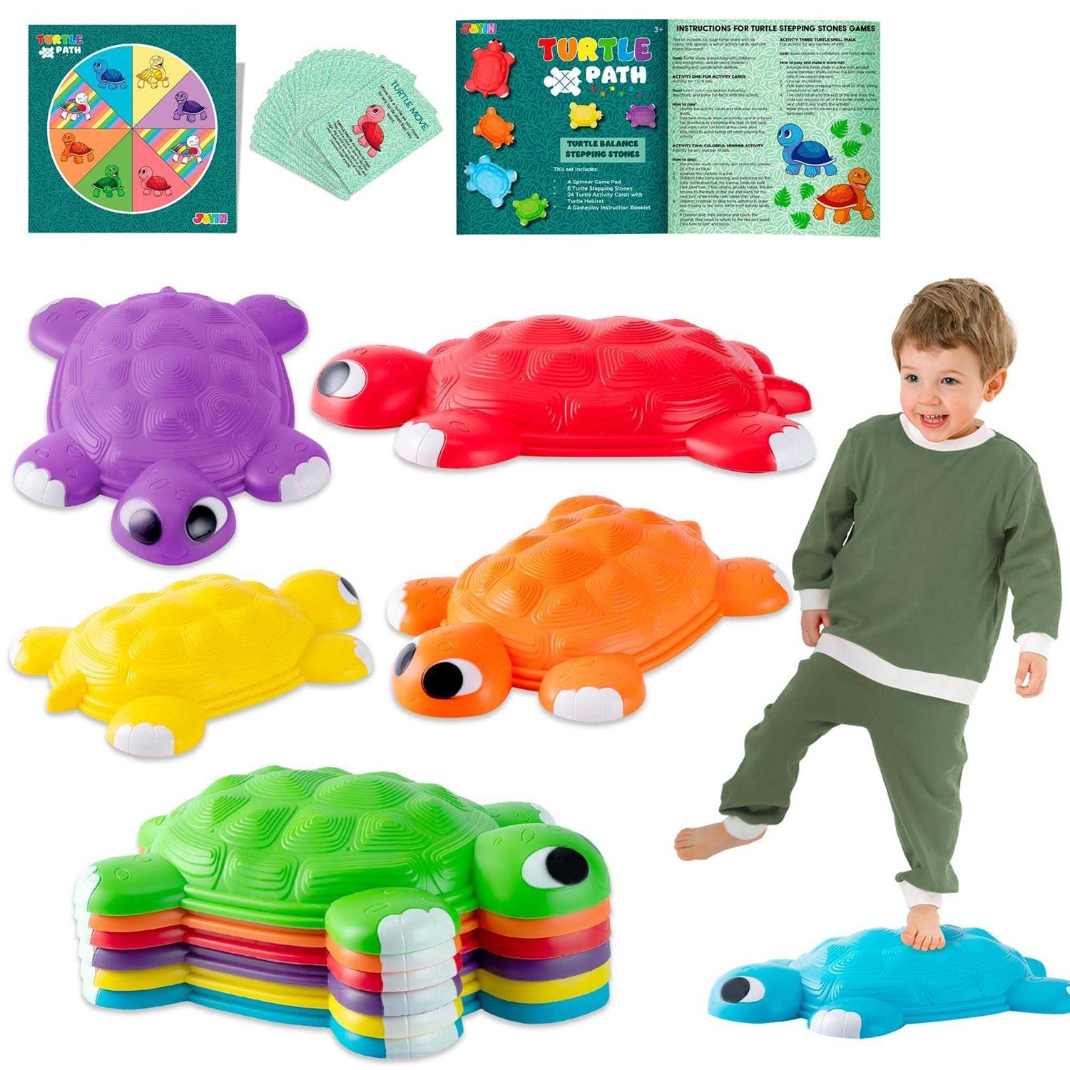 JOYIN Turtle Balance Stepping Stones 6 Pcs Kids Turtle Jumping Stones ...