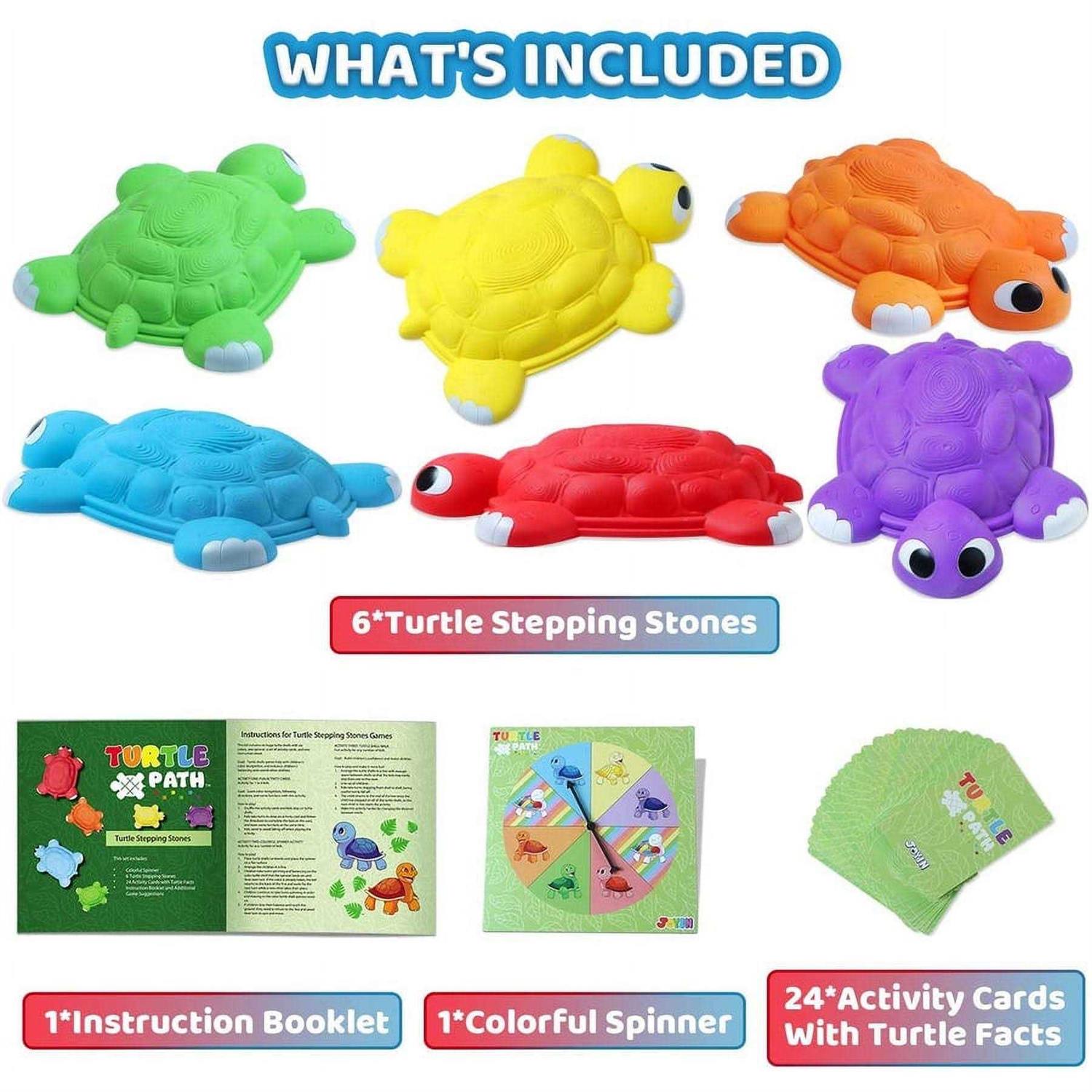 JOYIN Turtle Balance Stepping Stones 6 Pcs Kids Turtle Jumping Stones ...