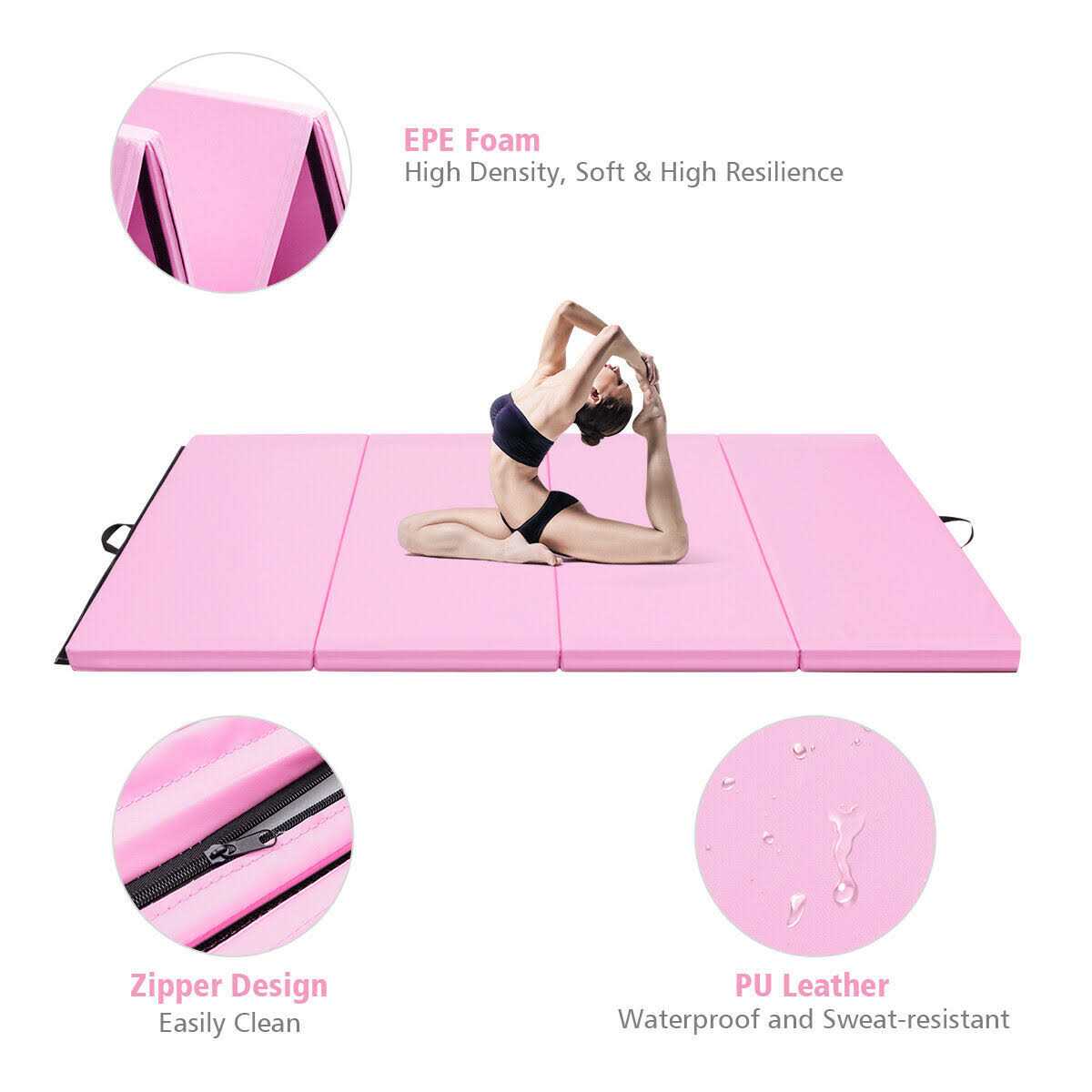 Costway Thick Folding Panel Gymnastics Mat - Sports Supplies Online Store