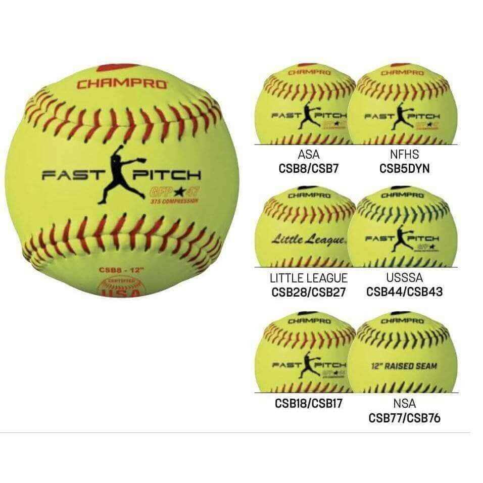 Champro CSB5DYN NFHS 12 Fast Pitch - Sports Supplies Online Store