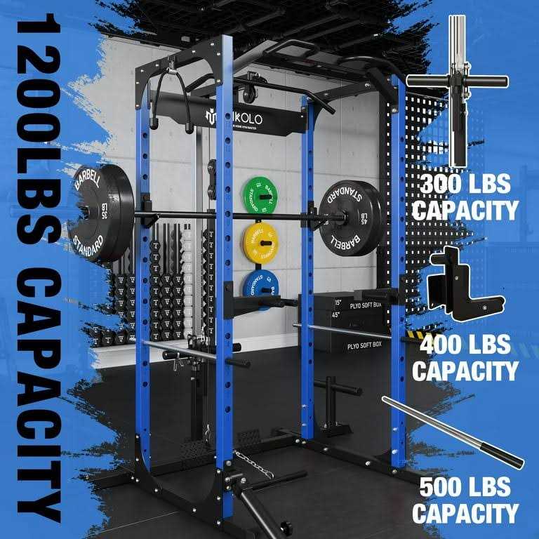 Mikolo Power Rack Cage with LAT Pulldown System,1200LBS Capacity Power ...